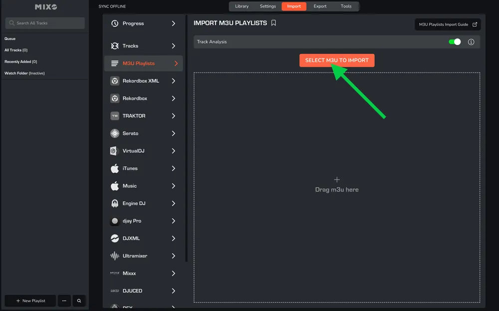 MIXO: M3U PLAYLISTS TO VIRTUAL DJ