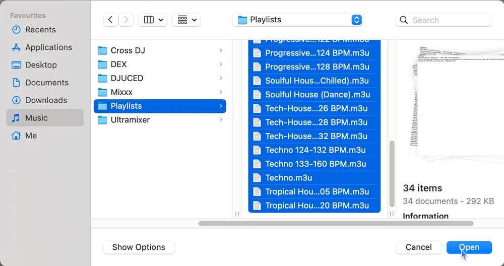 MIXO: M3U PLAYLISTS TO VIRTUAL DJ